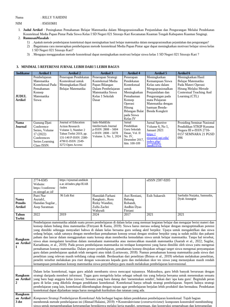 Format Tugas 1 Karil | PDF