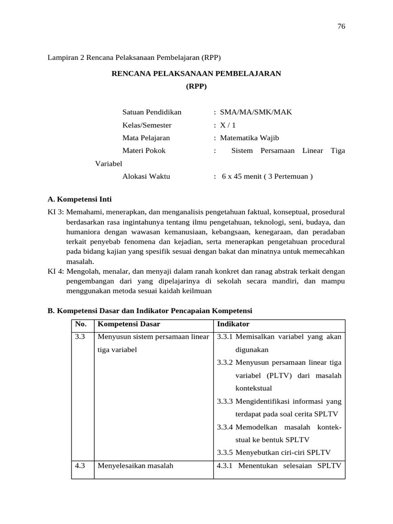 Lampiran 2 RPP | PDF