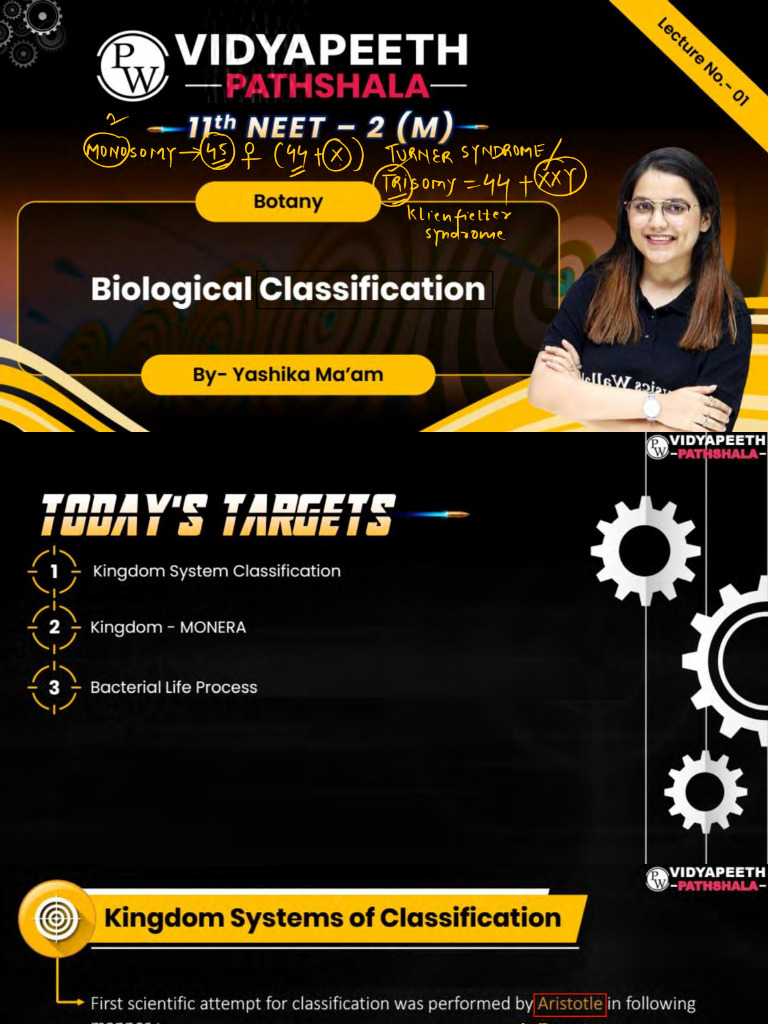 Biological Classification 01 - Class Notes - Pathshala 11th NEET 2024 ...