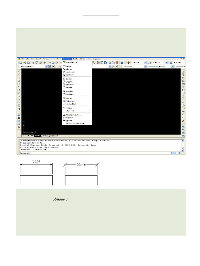 AutoCAD Dimensioning Techniques Guide | PDF | Circle | Angle