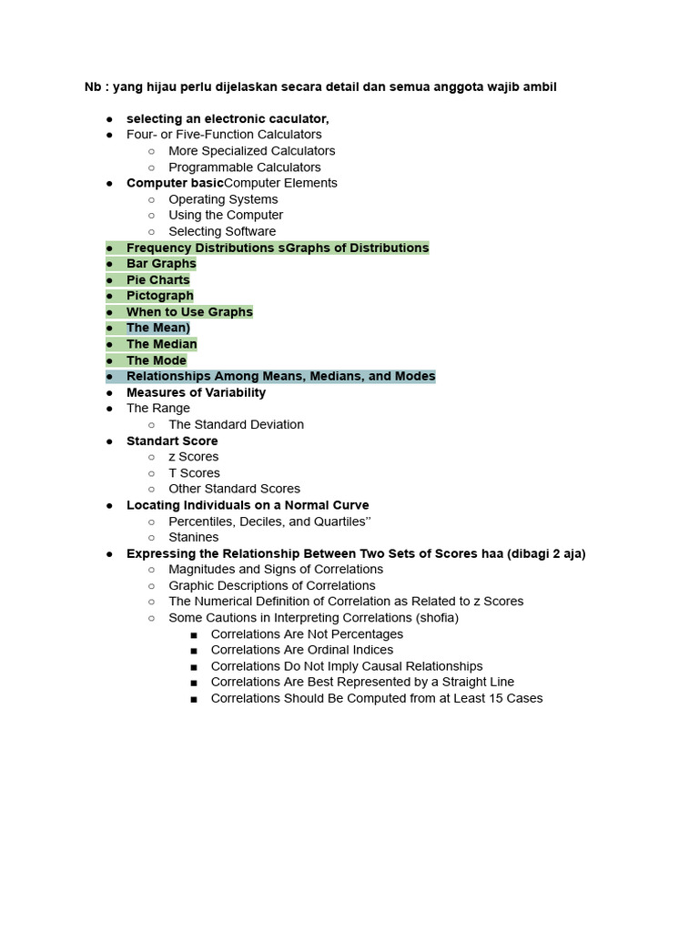 Poin Materi Chapter 7 | PDF