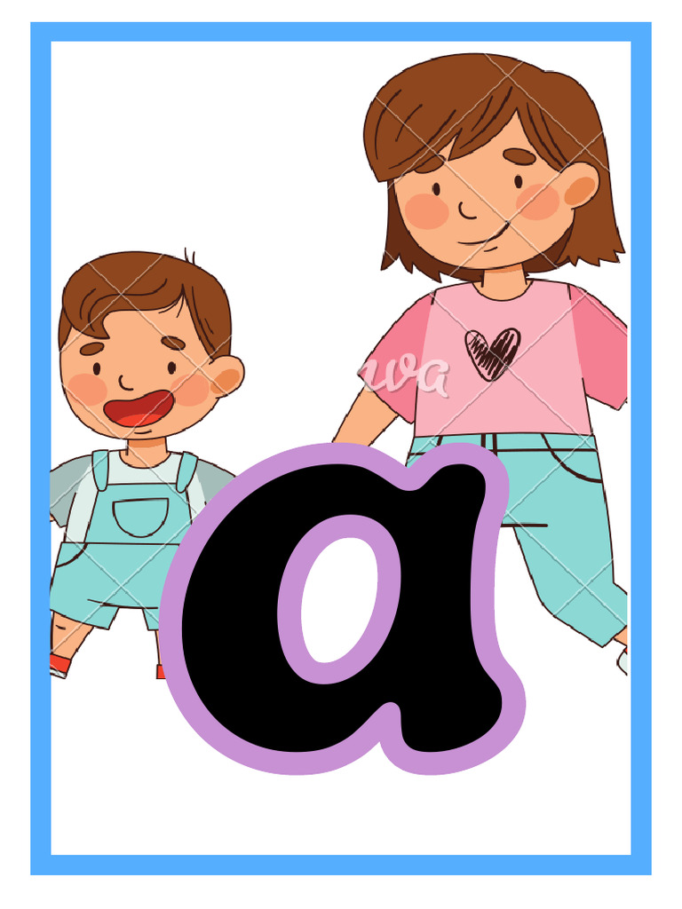 Colorful Illustrative Filipino Alphabet Lowercase With Pictures ...