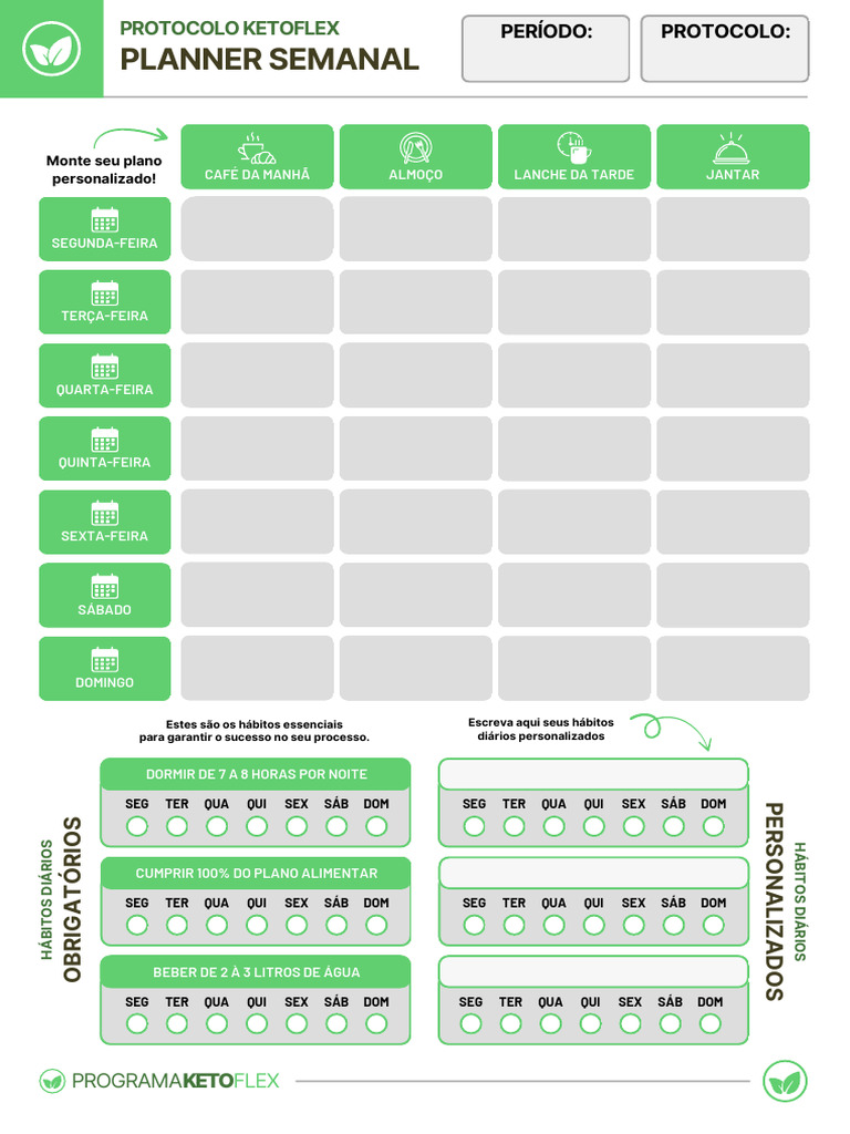 MC Planner Personalizável | PDF