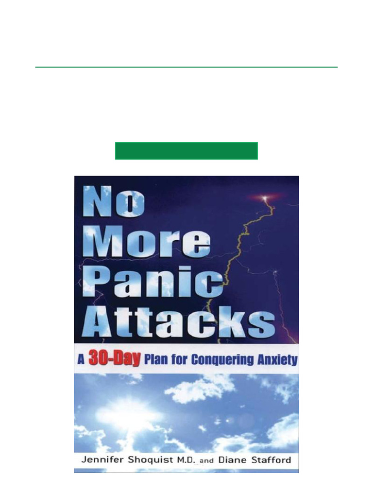 Discover No More Panic Attacks A 30 Day Plan For Conquering Anxiety Entire PDF Ebook | PDF