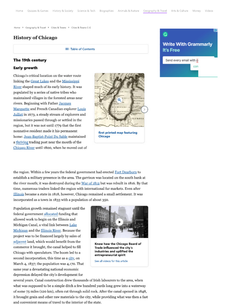 Chicago - History - Britannica | PDF
