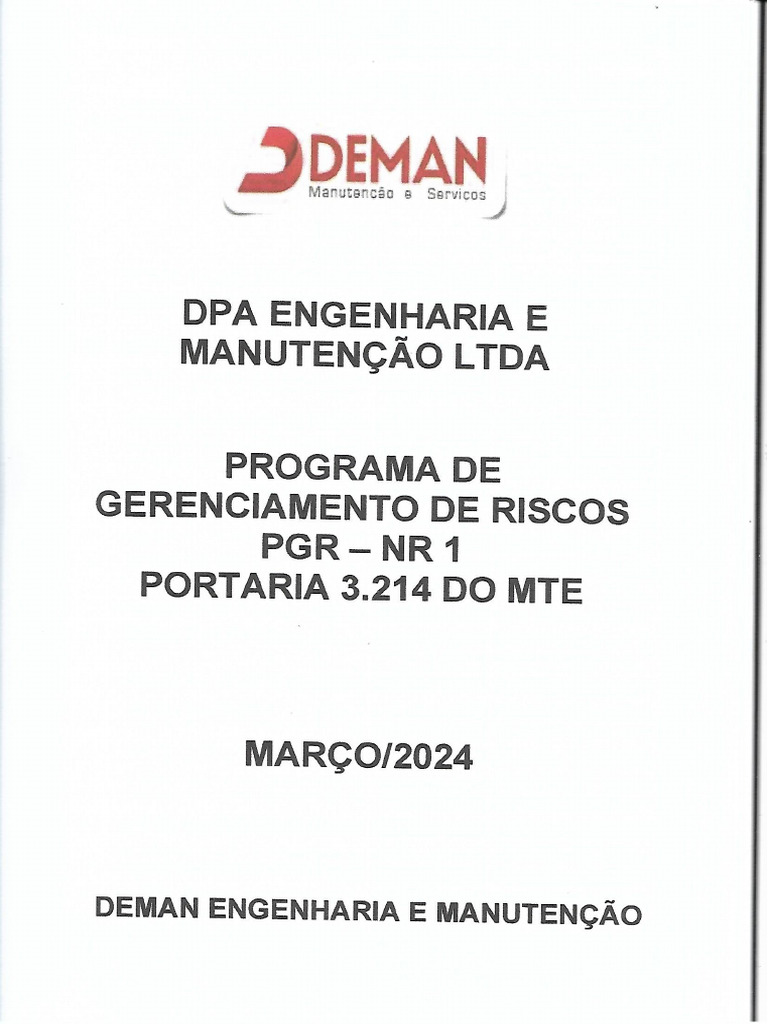 PGR - NR 1 - Dpa - Março-2024 | PDF