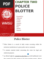 Police Blotter Guidelines and Procedures | PDF | Police | Inspector