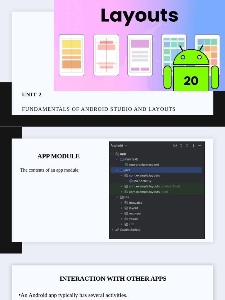 Fundamentals of Android Studio and Layouts (1) | PDF | Mobile App ...
