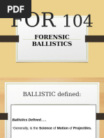 Forensic Ballistics | PDF | Forensic Science | Crime Scene