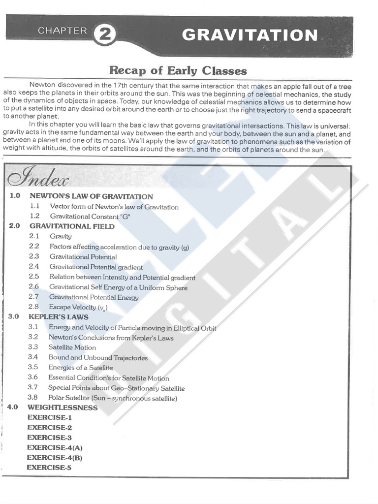 PHY 06 Gravitation | PDF