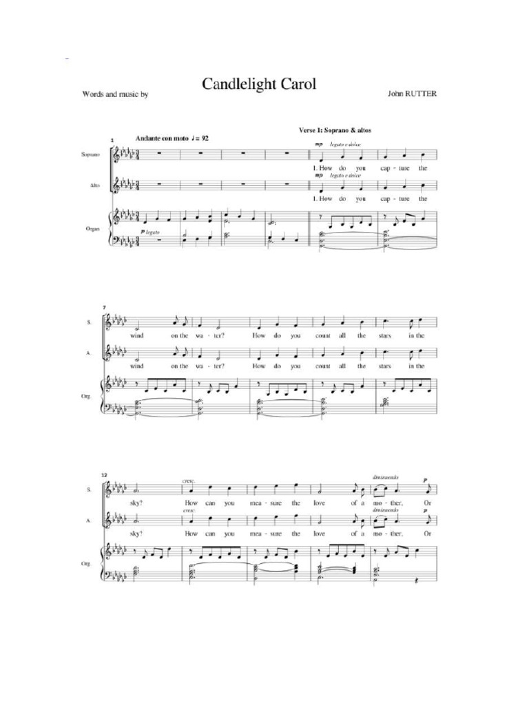 Candlelight Carol Satb | PDF