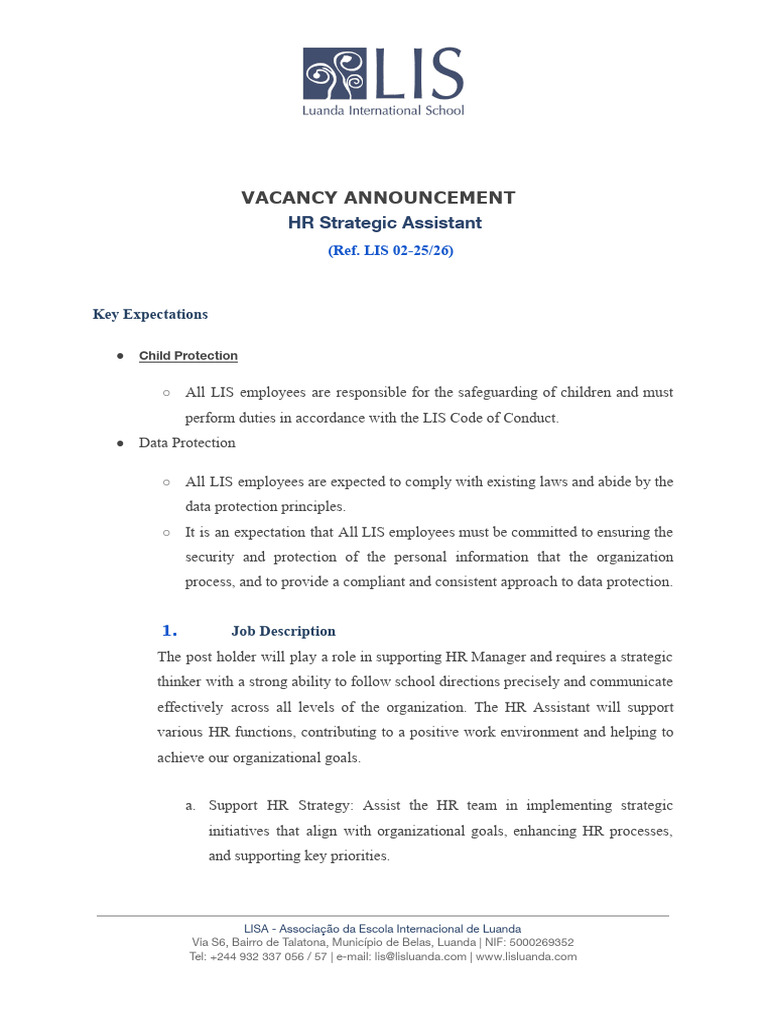 HR Vacancy Announcement | PDF | Recruitment | Business