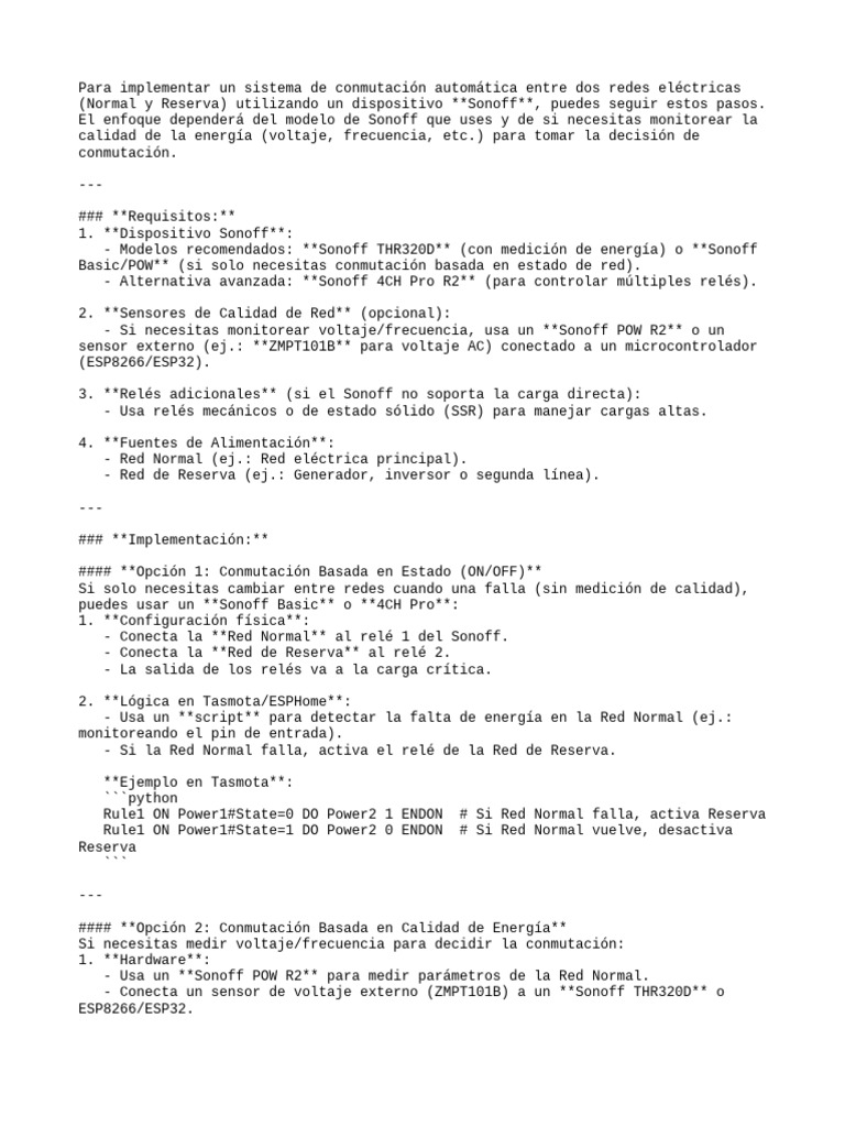 Sonoff Conmutador | PDF | Relé | Ingenieria Eléctrica