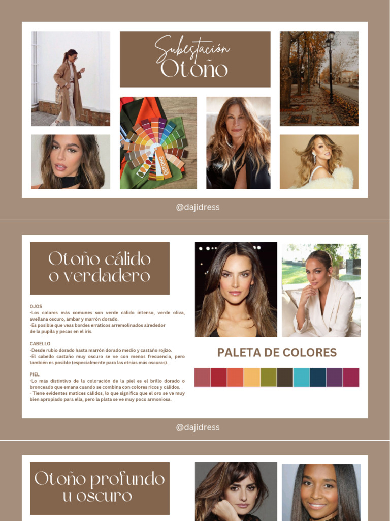 Colorimetría Otoño Profundo y Cálido | PDF | Color | marrón