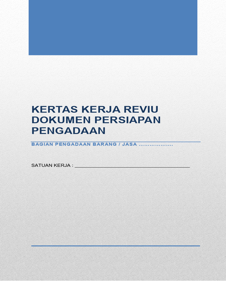 Kertas Kerja Reviu DPP - Jasa Konsultansi | PDF
