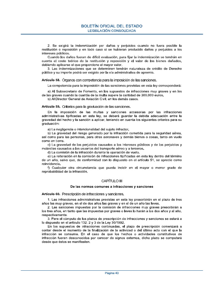 Ley Seguridad Aérea. Contravención de las reglamentaciones ...