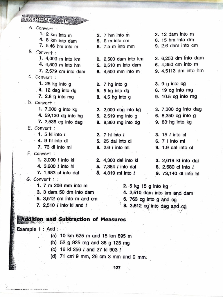 Metric System Assignment | PDF