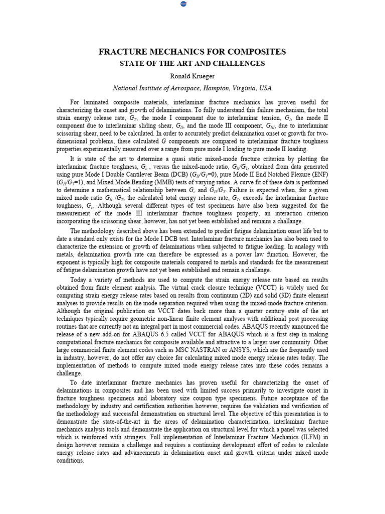 Interlaminar Fracture Mechanics in Composites | PDF | Fracture ...