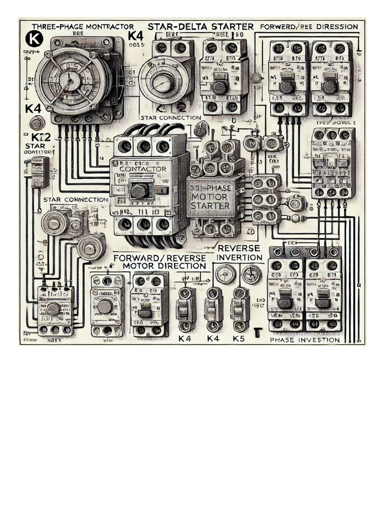 Esquema Electrico Inversor Estrella Triangulo | PDF