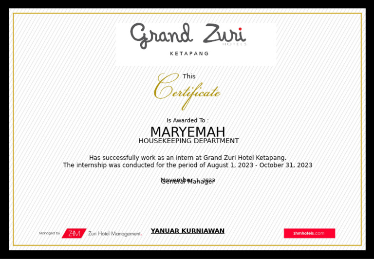 Cerficate Of Training | PDF