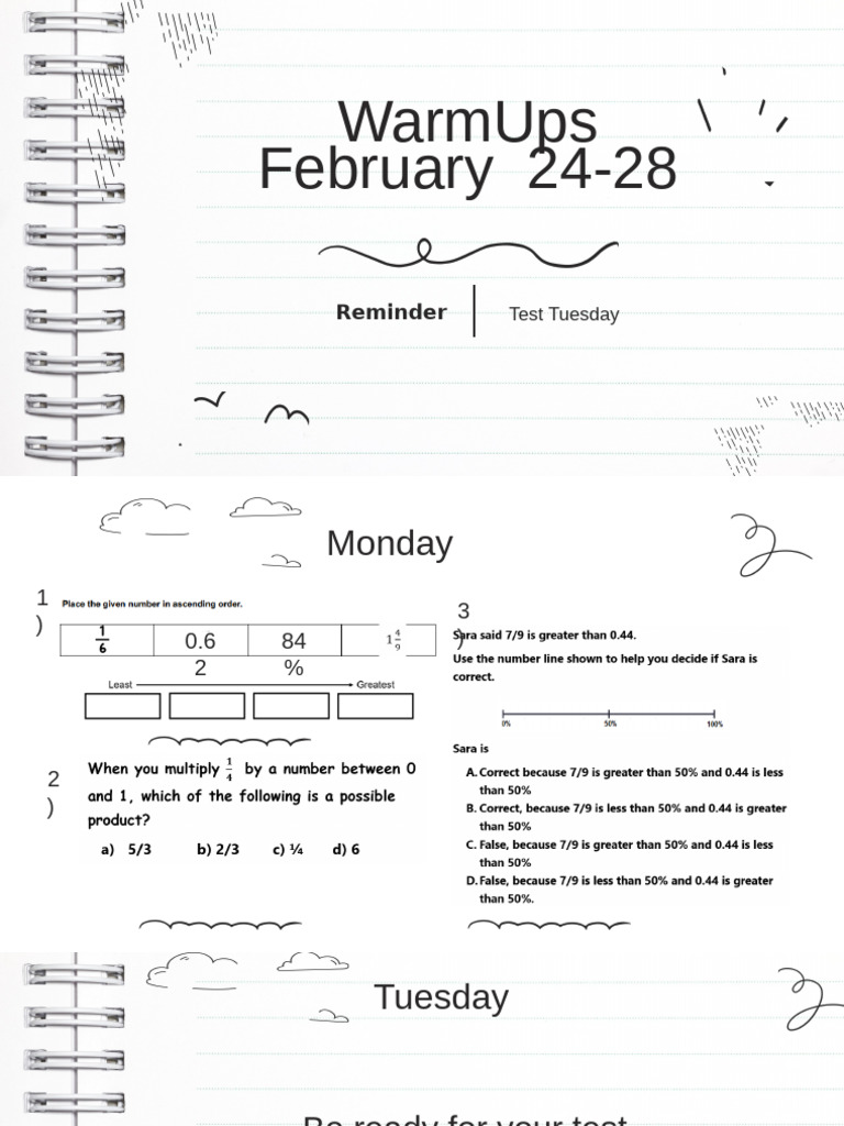 WarmUps+February+24 28 2 | PDF