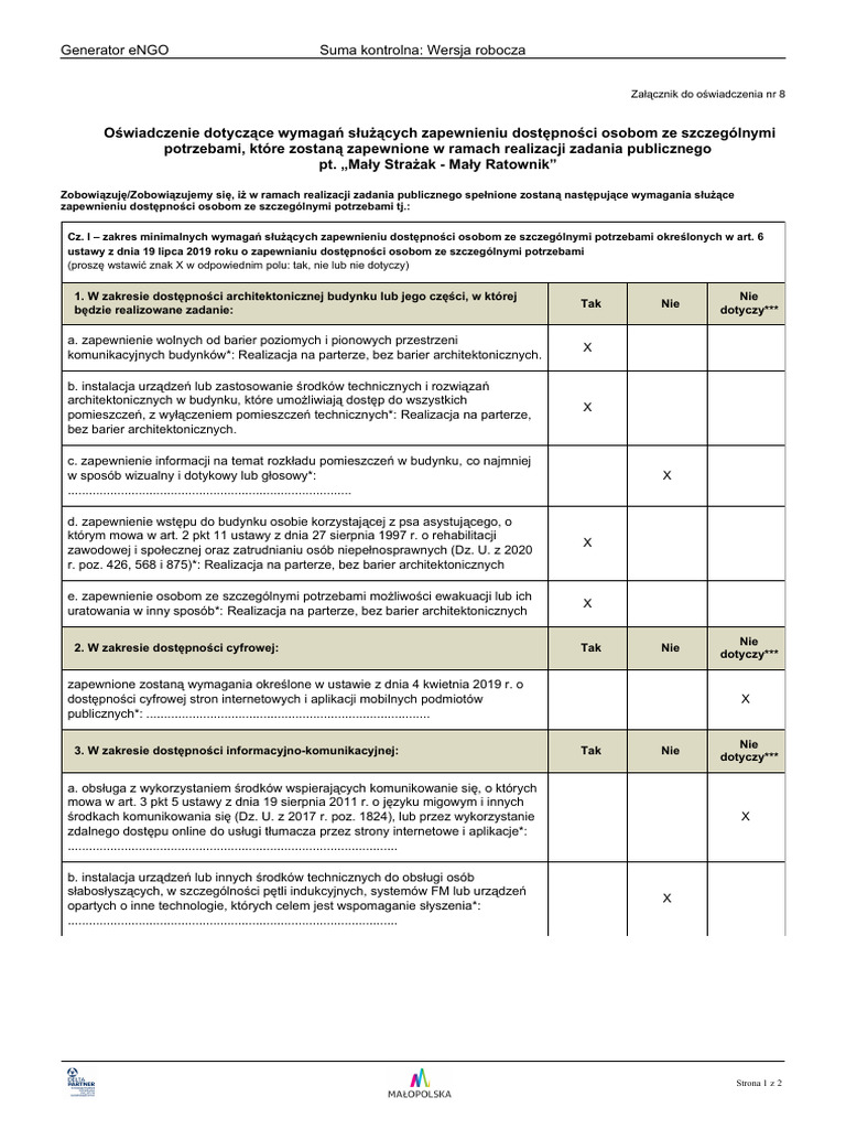 Zalacznik Do Oswiadczenia NR 8 | PDF