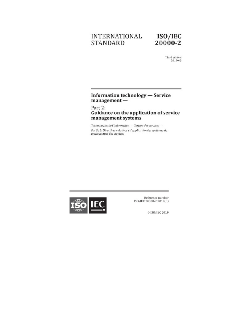 Iso Iec 20000-2 2019 | PDF