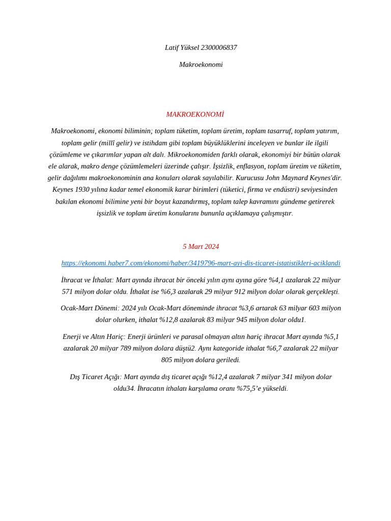 Makroekonomi. LATİF YÜKSEL | PDF