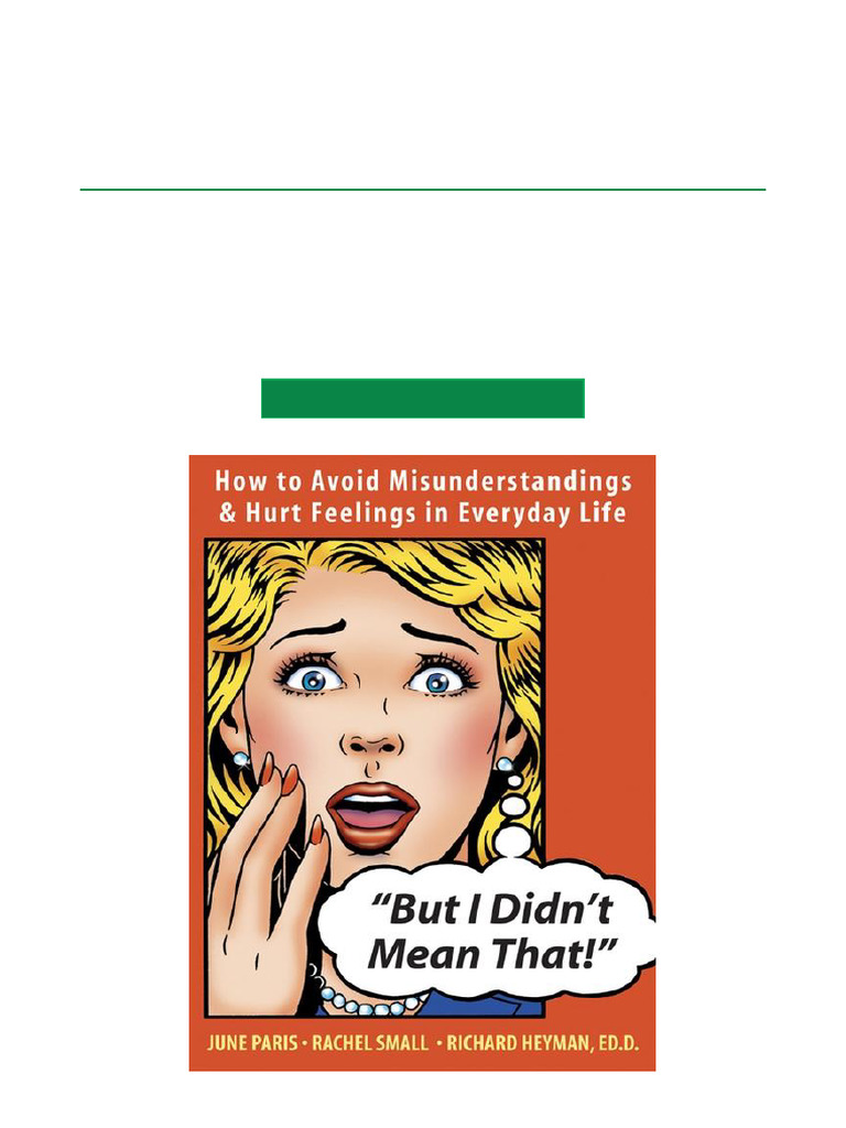 Popular Now But I Didn't Mean That! How To Avoid Misunderstandings and ...
