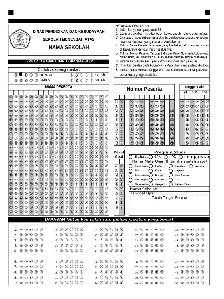 Ljk Uas Format a4 | PDF