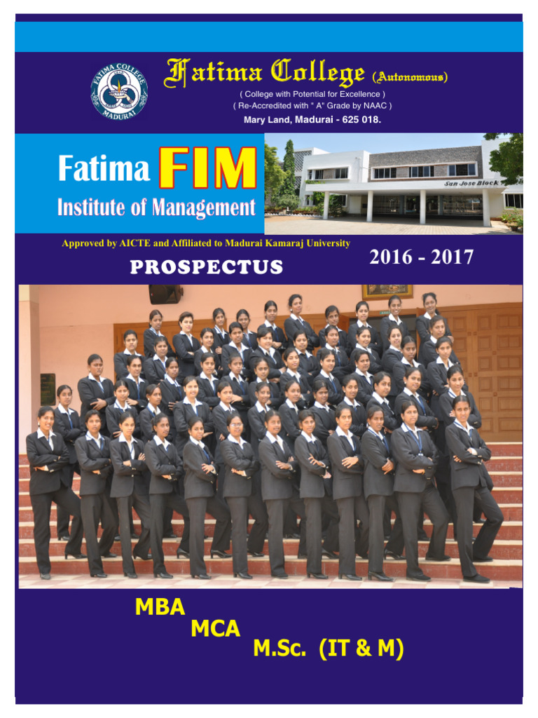 Mba Mca PG It Prospectus | PDF | Computer Programming | Master Of Business Administration