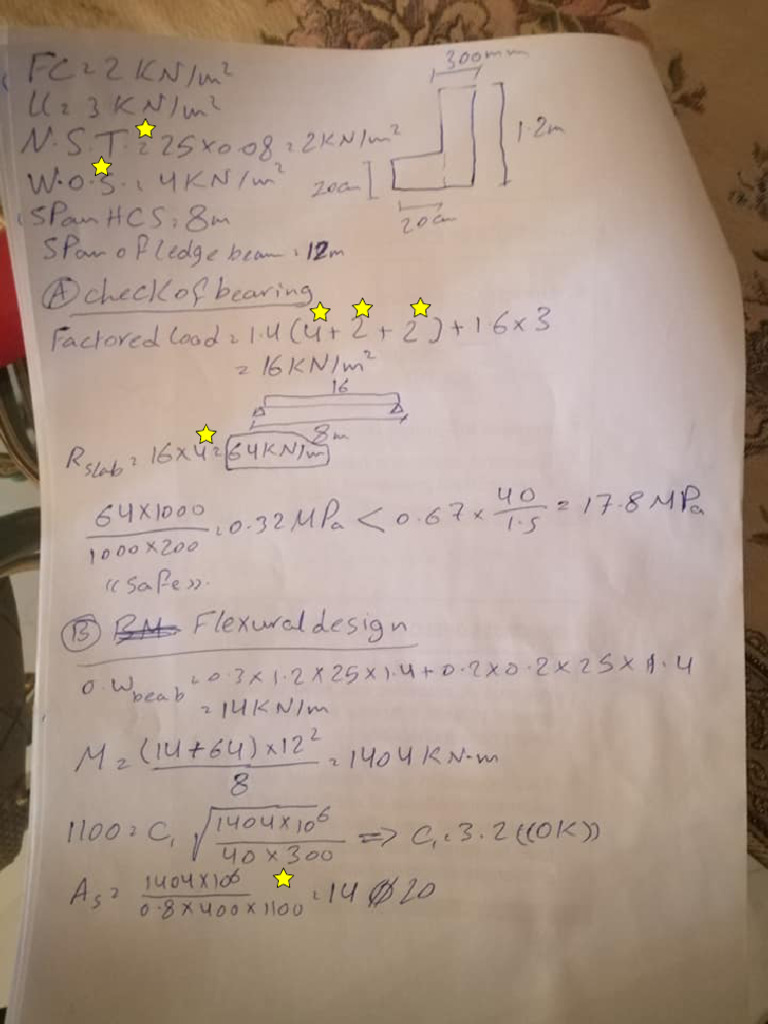 Design of Ledge Beam Manually | PDF