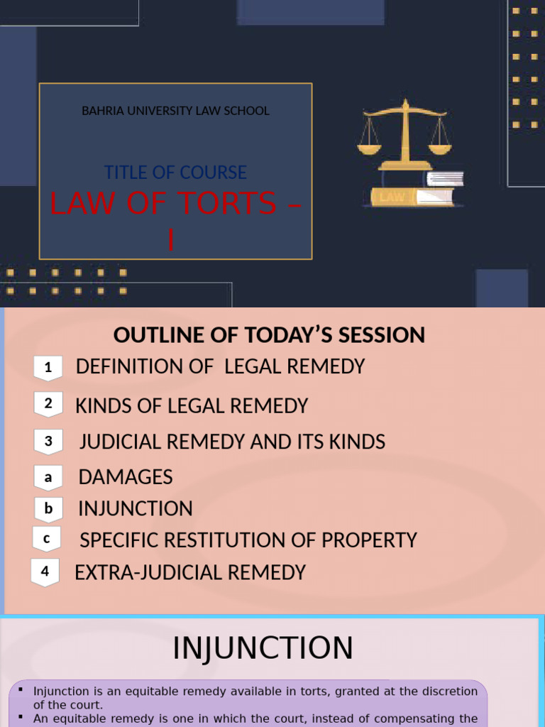 Lecture 9 Injunction and Its Types 02052025 011756pm | PDF | Injunction | Legal Remedy