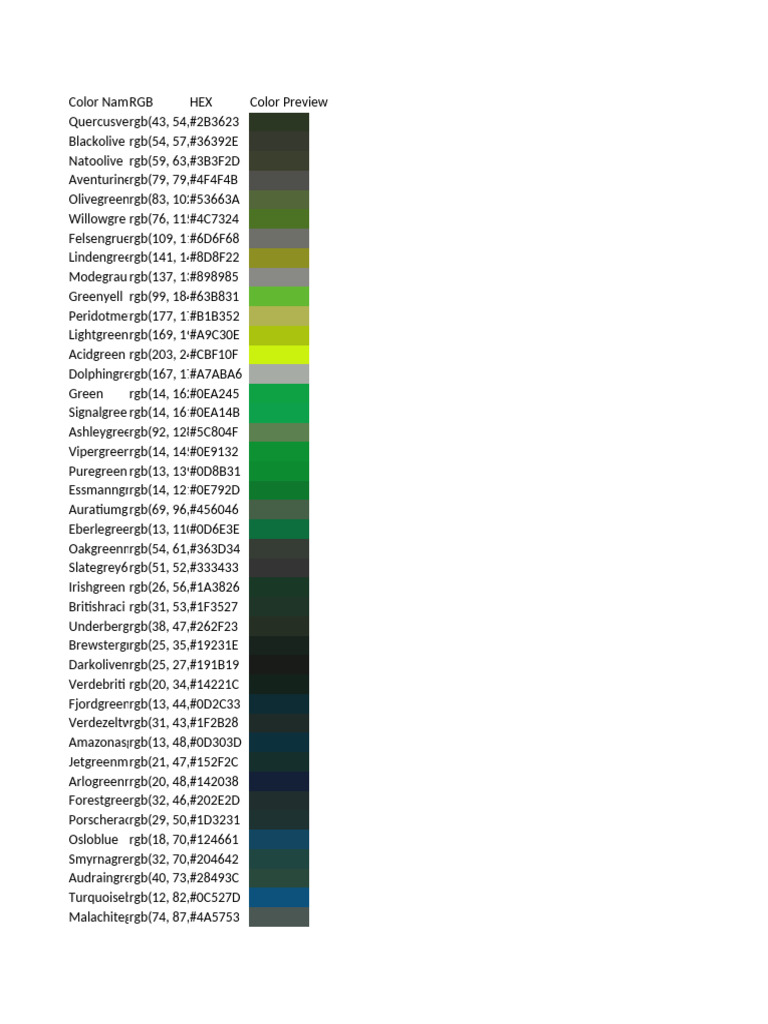 Color Preview With Background | PDF