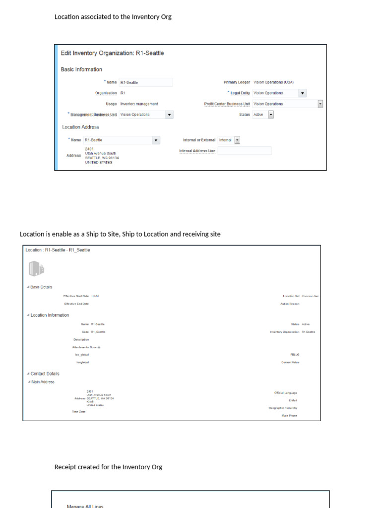 Receipt Location Error Fix | PDF