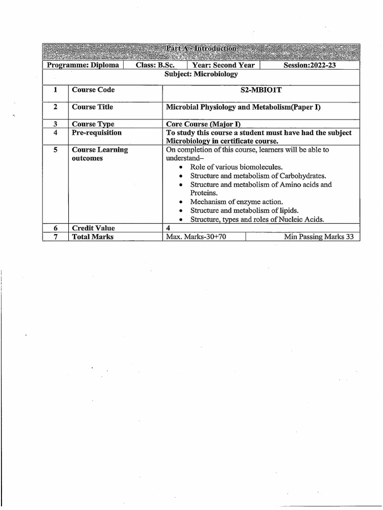 Microbiology Major - 0001 | PDF