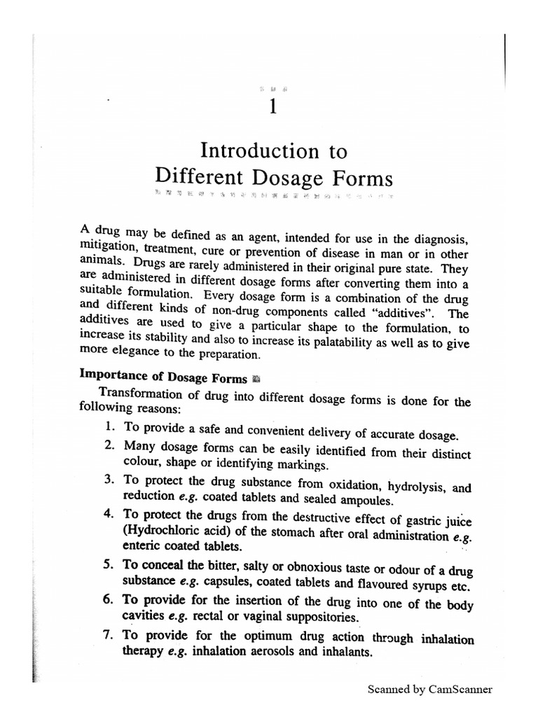 Open Unit 1-Dosage Forms | PDF