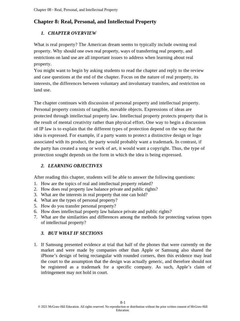 KubasekEss_5e_Chap08_IM | PDF | Concurrent Estate | Leasehold Estate