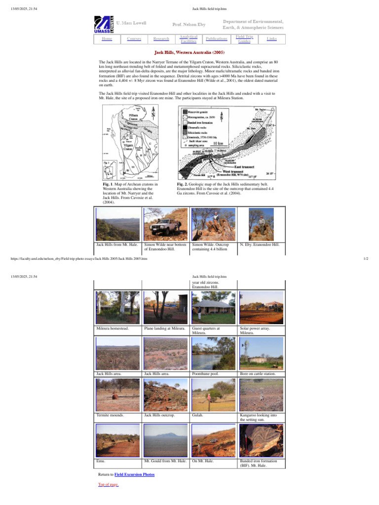 Jack Hills Field Trip - HTM | PDF | Petrology | Earth Sciences