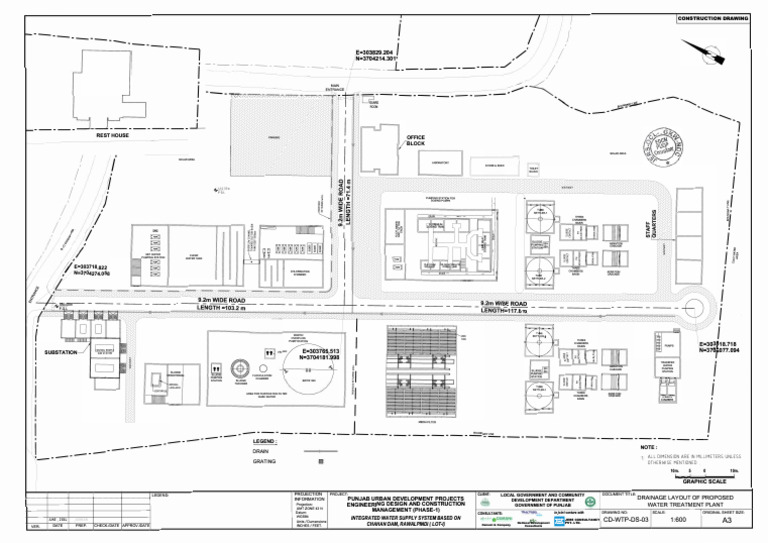 Water Treatment Plant Layout Drawing | PDF