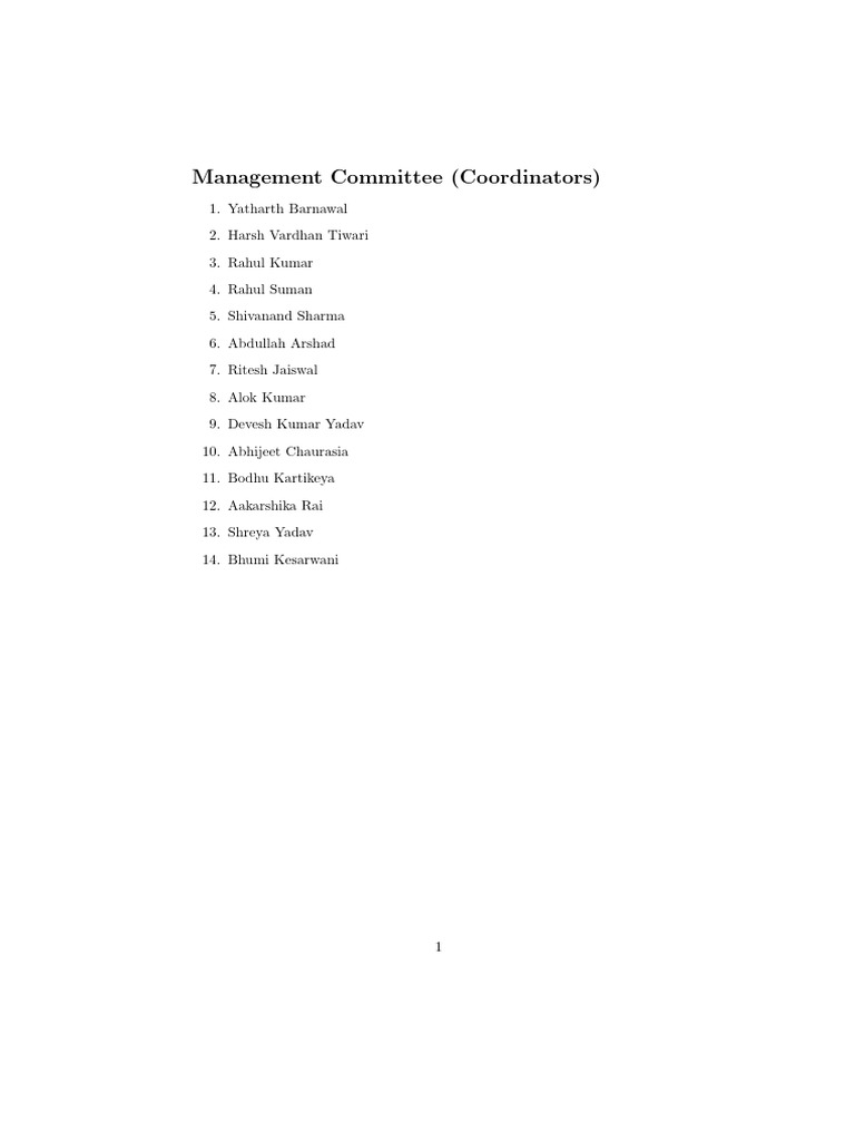 Management Committee | PDF