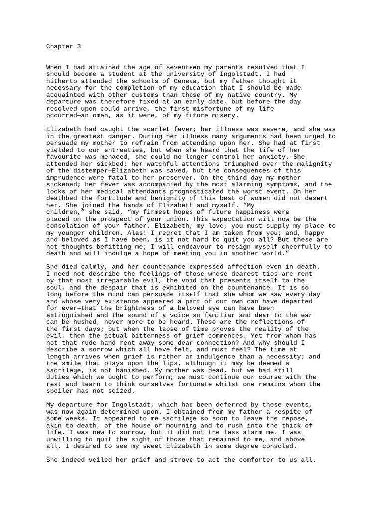 SCRIBD FRANKENSTEIN CHAPTER3 | PDF | Science