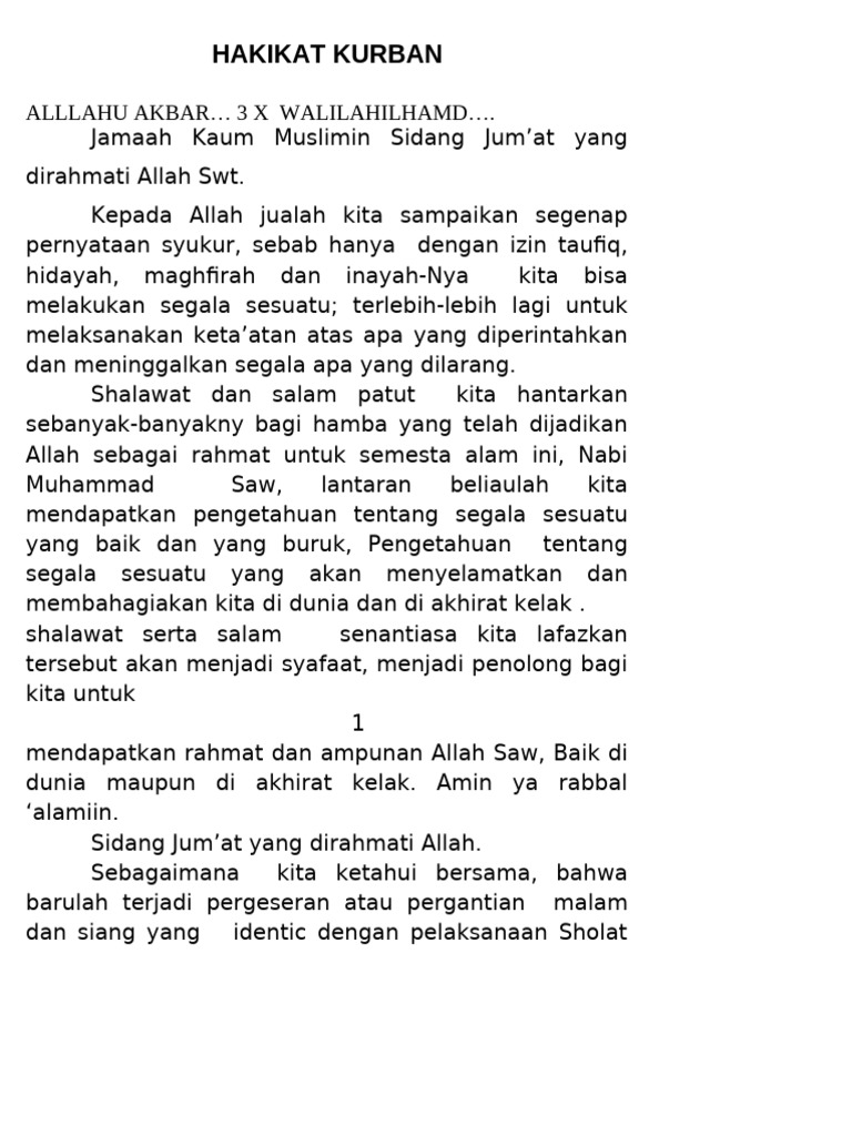 Hakikat Kurban | PDF