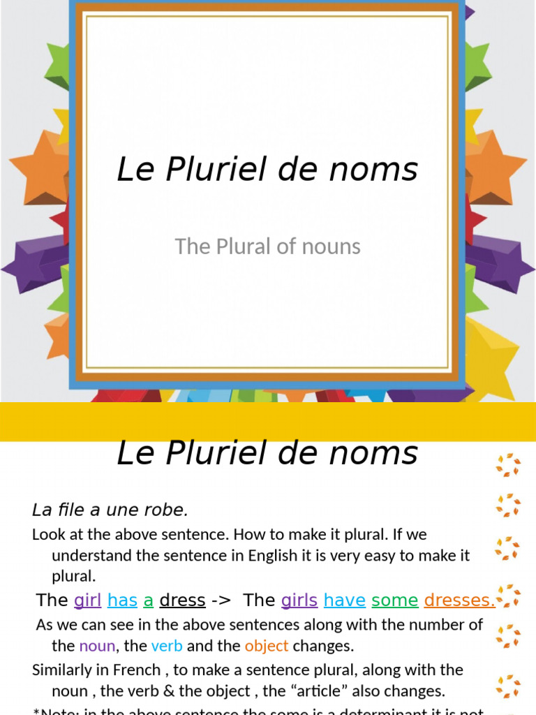 Le Pluriel des Noms en Français | PDF