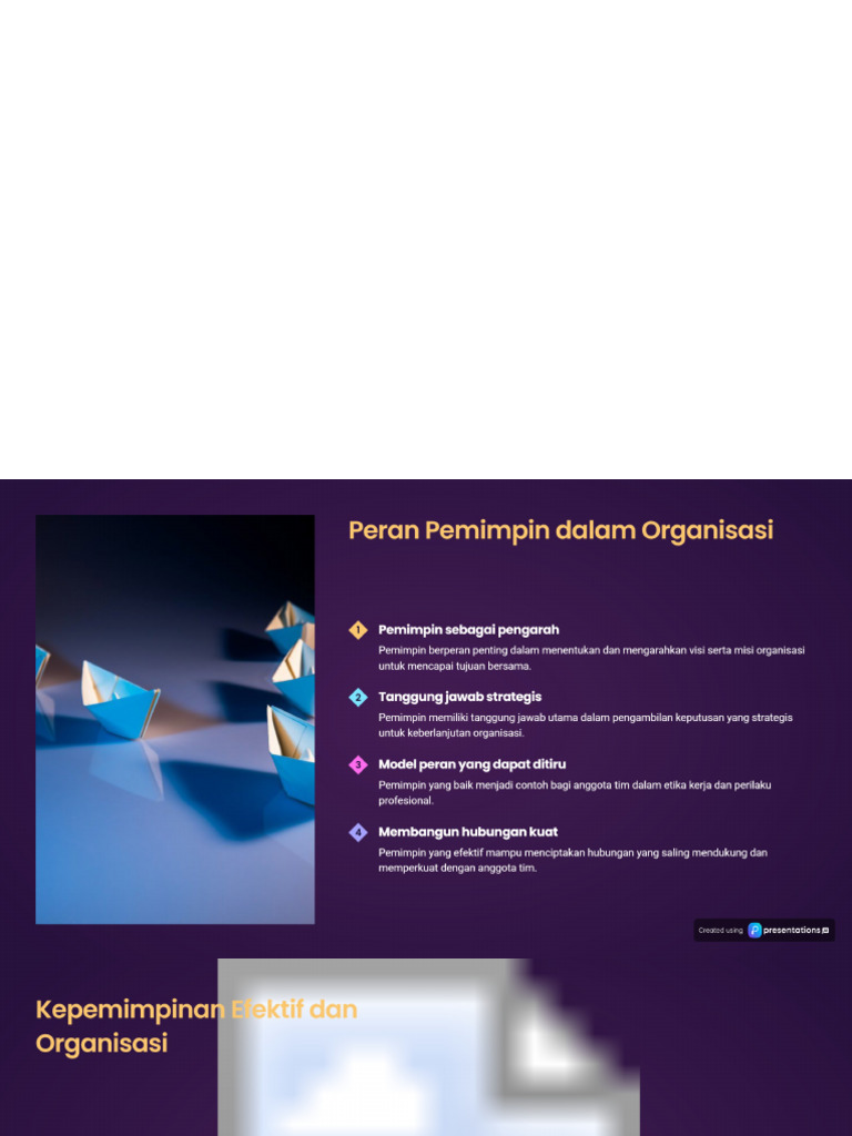 Peran Kepemimpinan Dalam Pengembangan Organisasi | PDF