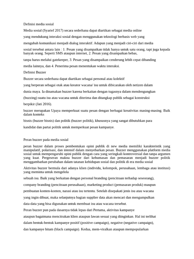 Definisi Media Sosial | PDF