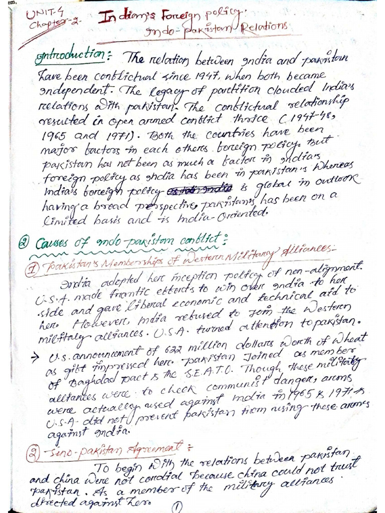 Indo-Pak Relation | PDF