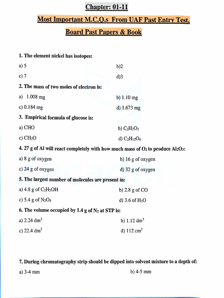 Chemistry Most Important | PDF