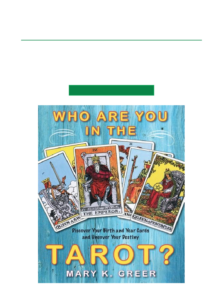 Full Download Who Are You in The Tarot? Discover Your Birth and Year ...