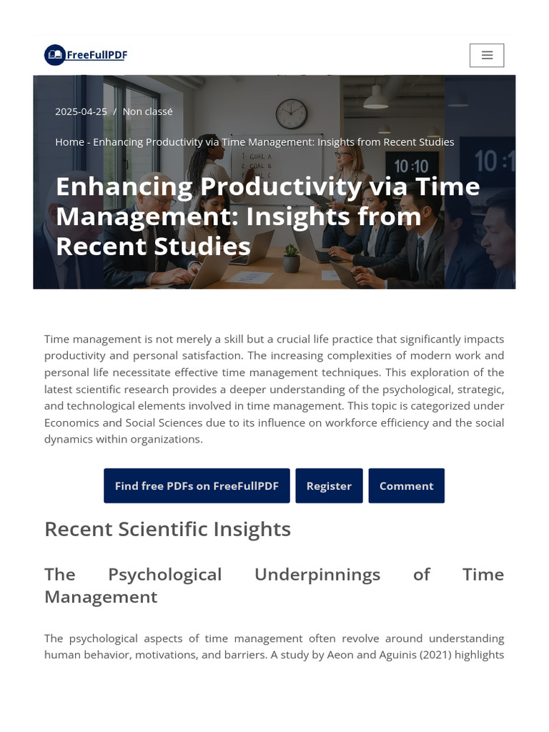 Effective Time Management Strategies | PDF | Goal Setting | Goal